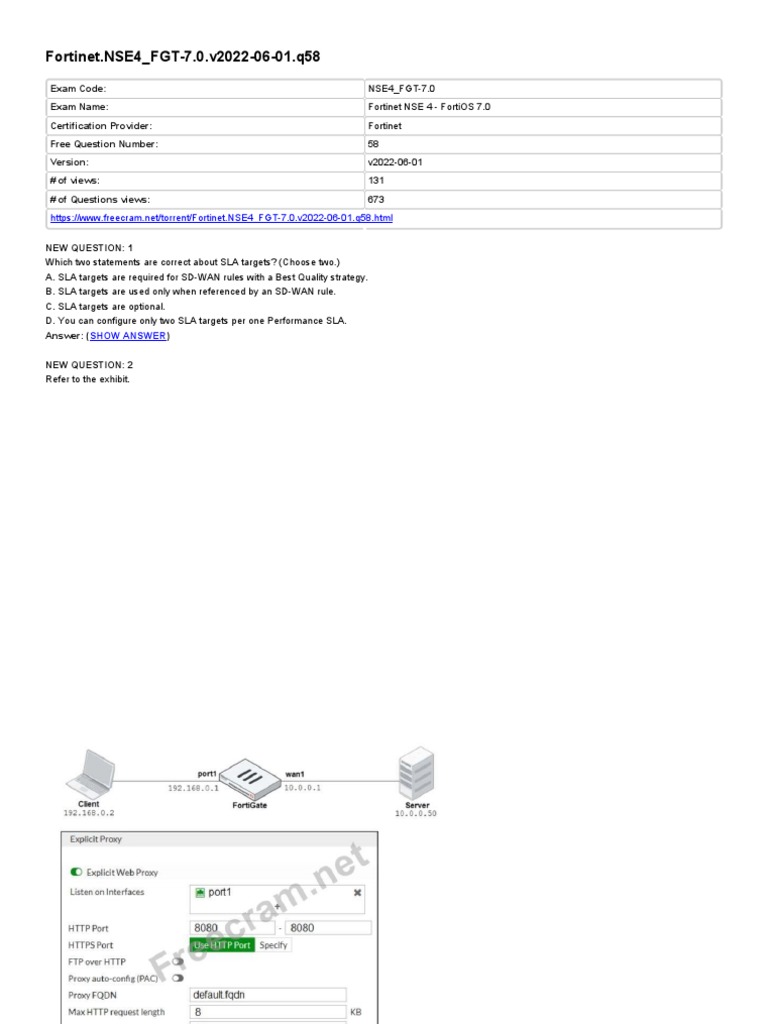 Nse4 - Fgt-7.0 Fortinet Nse 4 - Fortios 7.0 Fortinet 58 V2022-06-01 131 ...