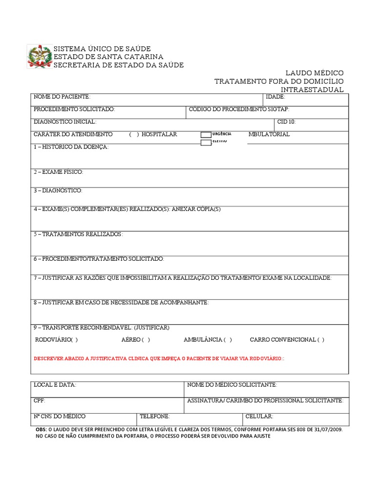 Laudo Intraestadual TFD | PDF