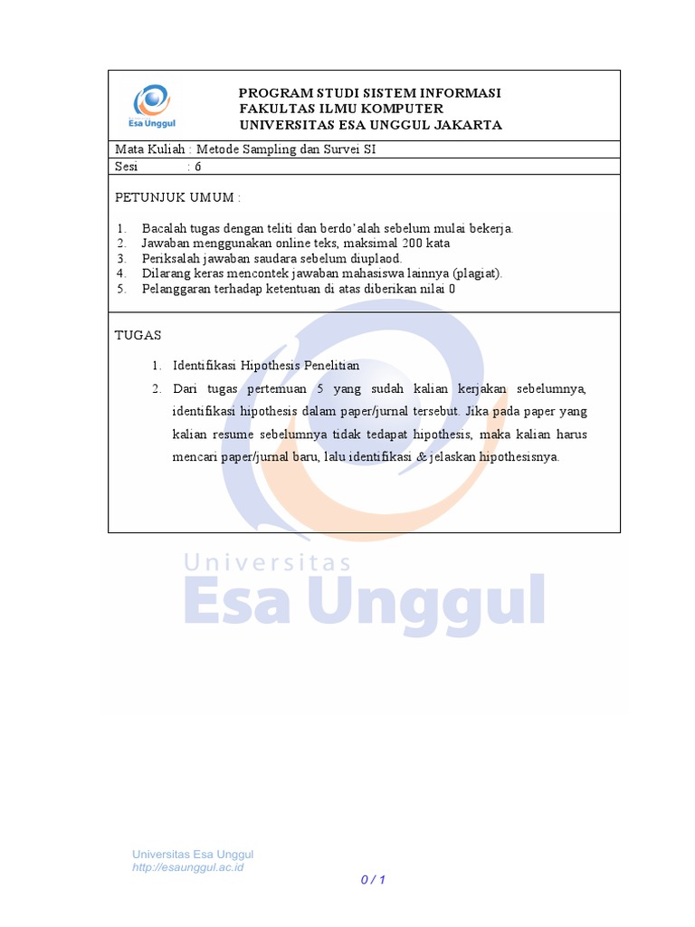 MSSI - Tugas 6 | PDF