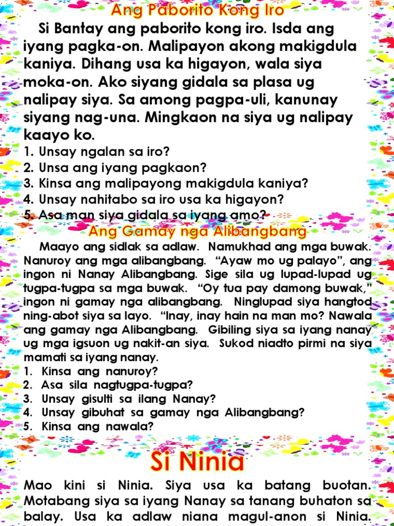 Tagalog Reading Comprehension PDF