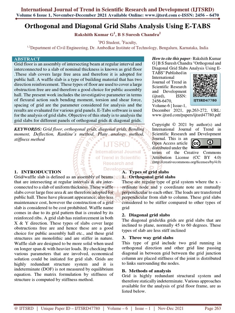 Orthogonal and Diagonal Grid Slabs Analysis Using E TABS | PDF ...