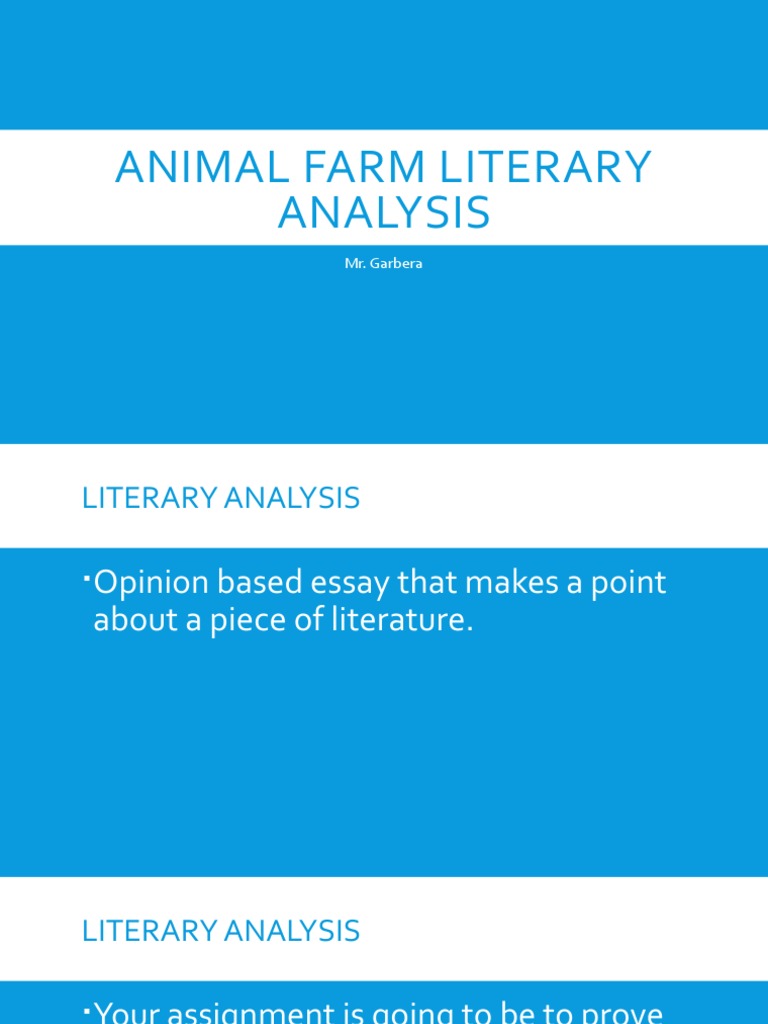 Animal Farm Literary Analysis | PDF | Writing