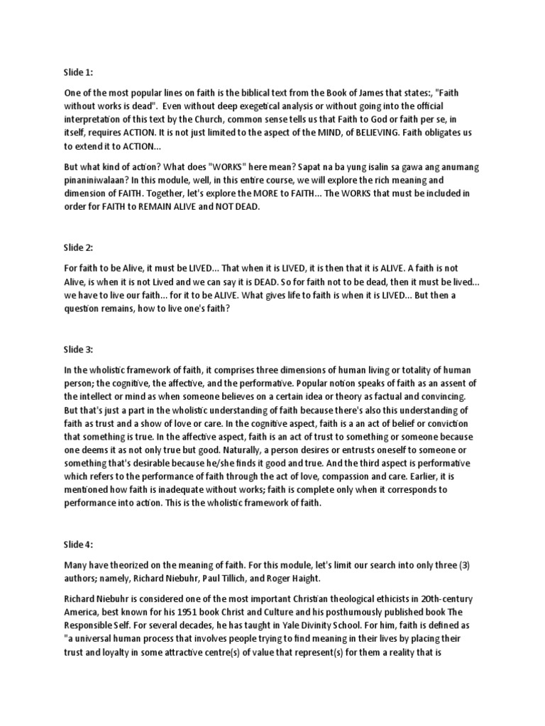 Faith Notes | Download Free PDF | Jesus | Pharisees