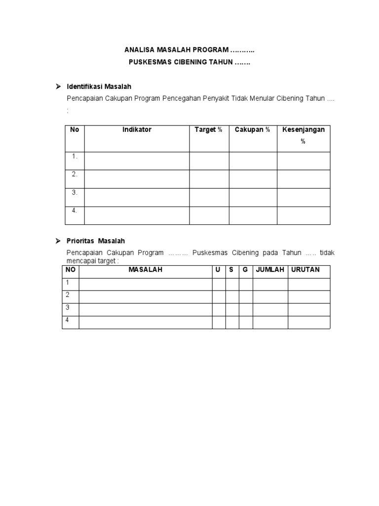 Contoh Format Analisa Program | PDF