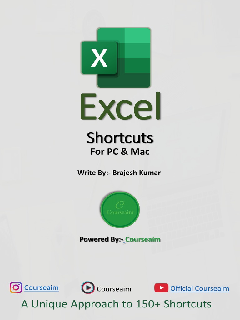 Excel Shortcuts DD | PDF | Text | Computing