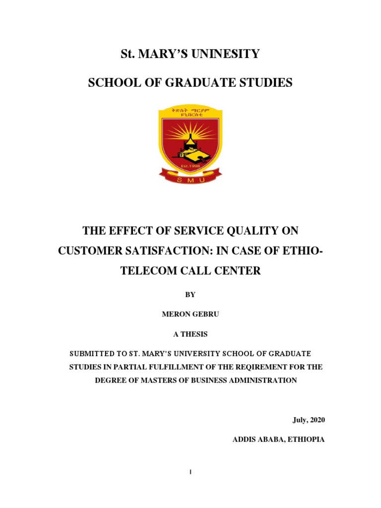 Meron Gebru | PDF | Call Centre | Customer Satisfaction