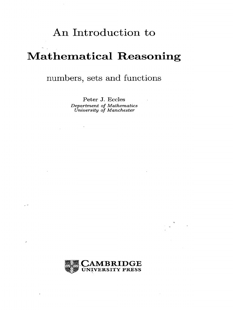 An Introduction To Mathematical Reasonin | PDF | Set (Mathematics ...