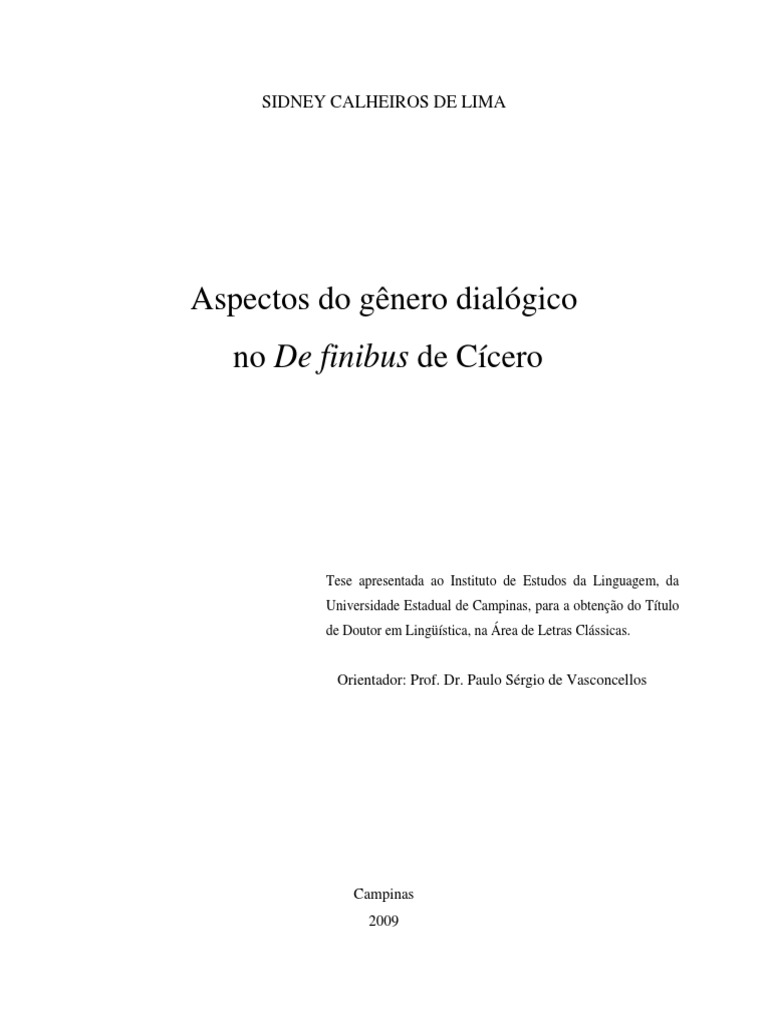 De Finibus | PDF | Platão | Aristóteles