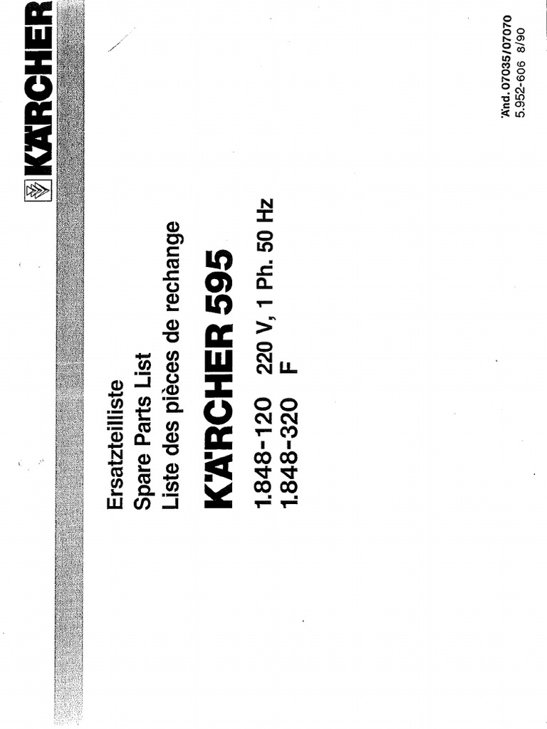 Idropulitrice Karcher 595 | PDF