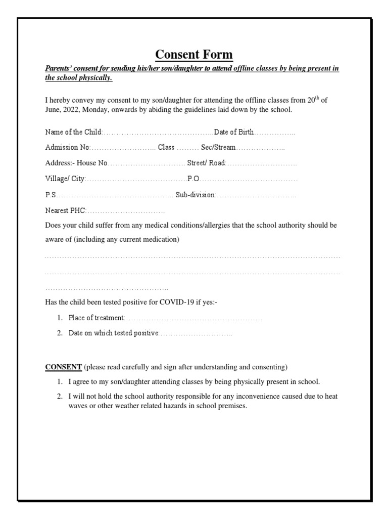 Consent Form Pdf