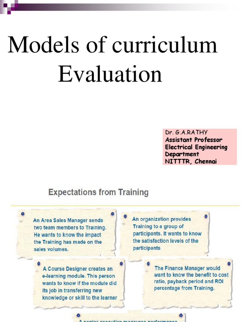 Models of Curriculum Evaluation | PDF | Evaluation | Curriculum