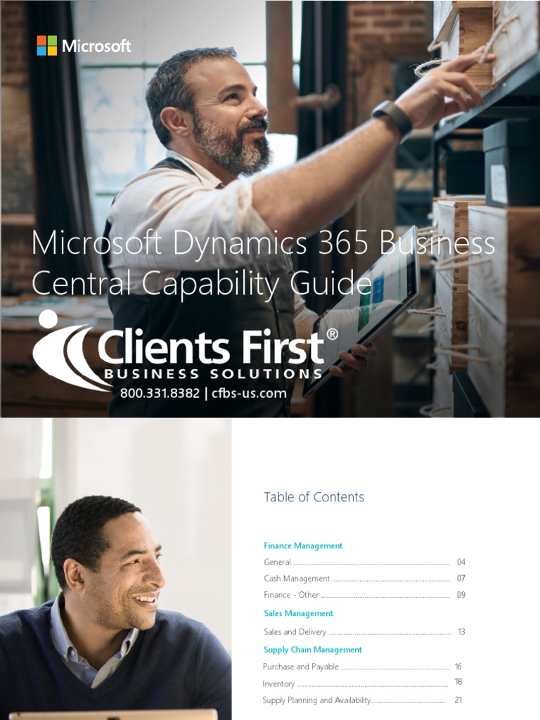 Microsoft Dynamics 365 Business Central Capability Guide | PDF ...
