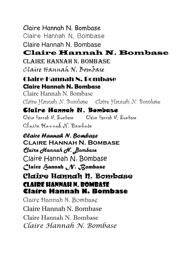 Printed Names | PDF