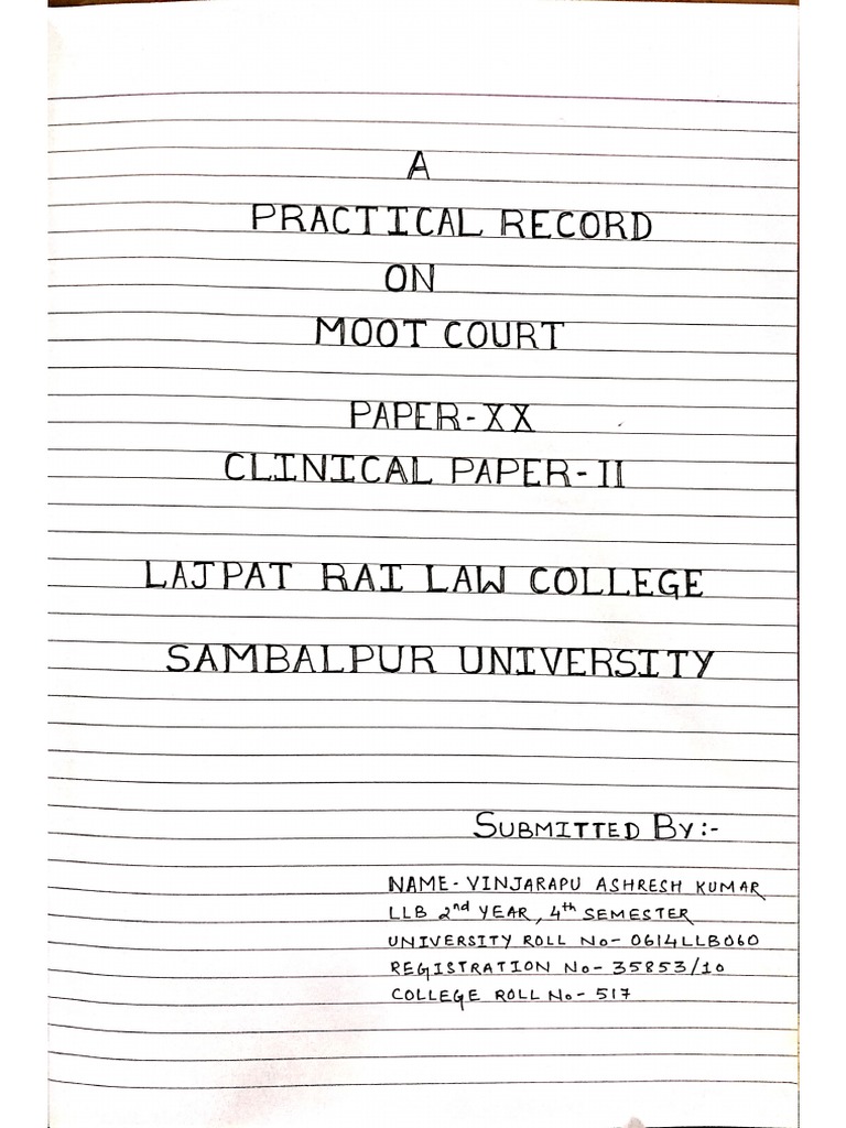 Moot Court Record | PDF