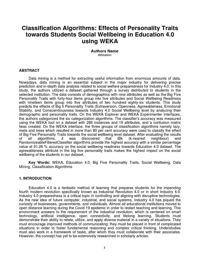 Group Project Paper Example | PDF | Statistical Classification ...