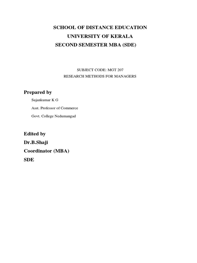 Research Methodology Mba | Download Free PDF | Scientific Method | Science