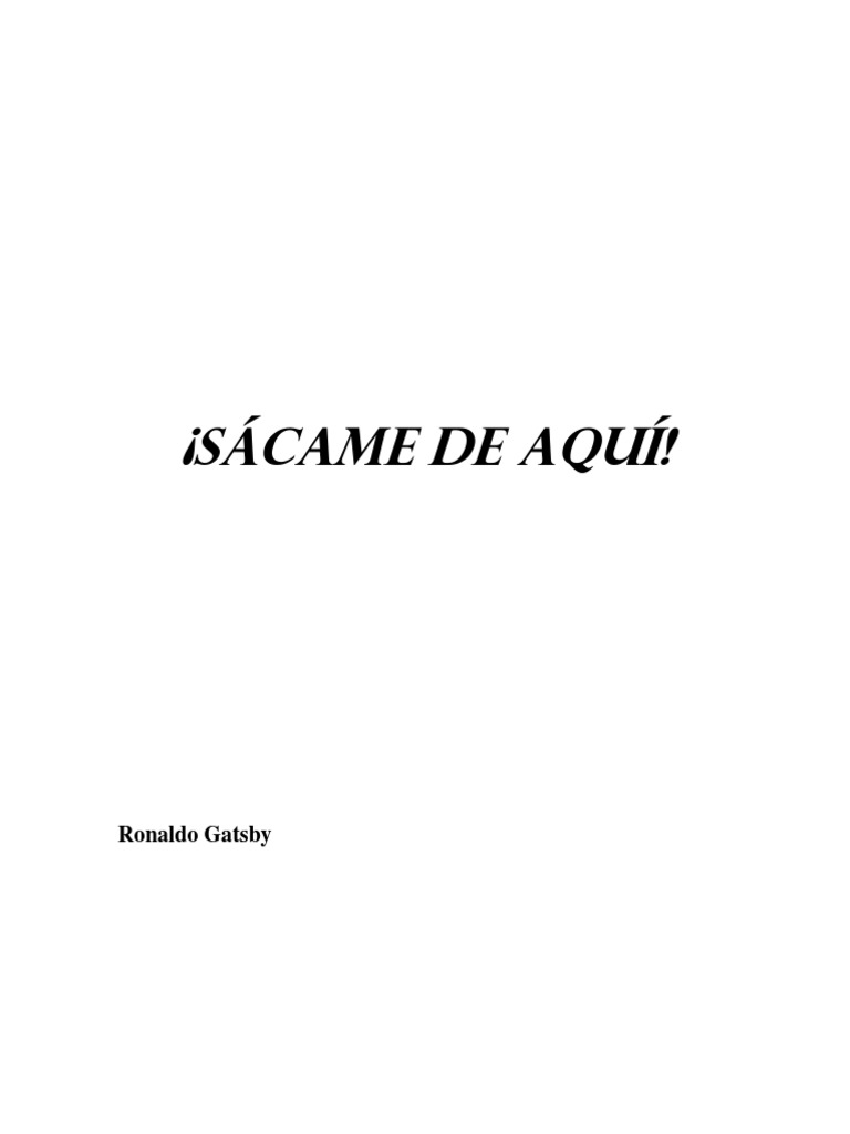 Cuento Sacame de Aqui | PDF