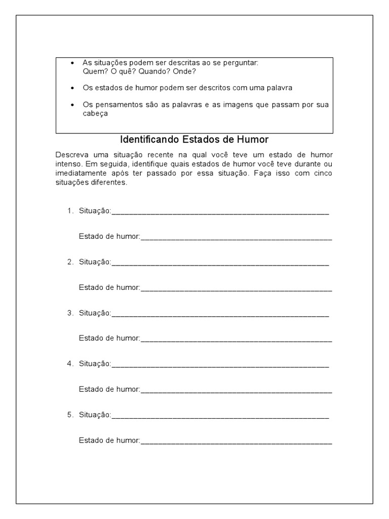 Identificando Estados de Humor | PDF | Carreira e Crescimento
