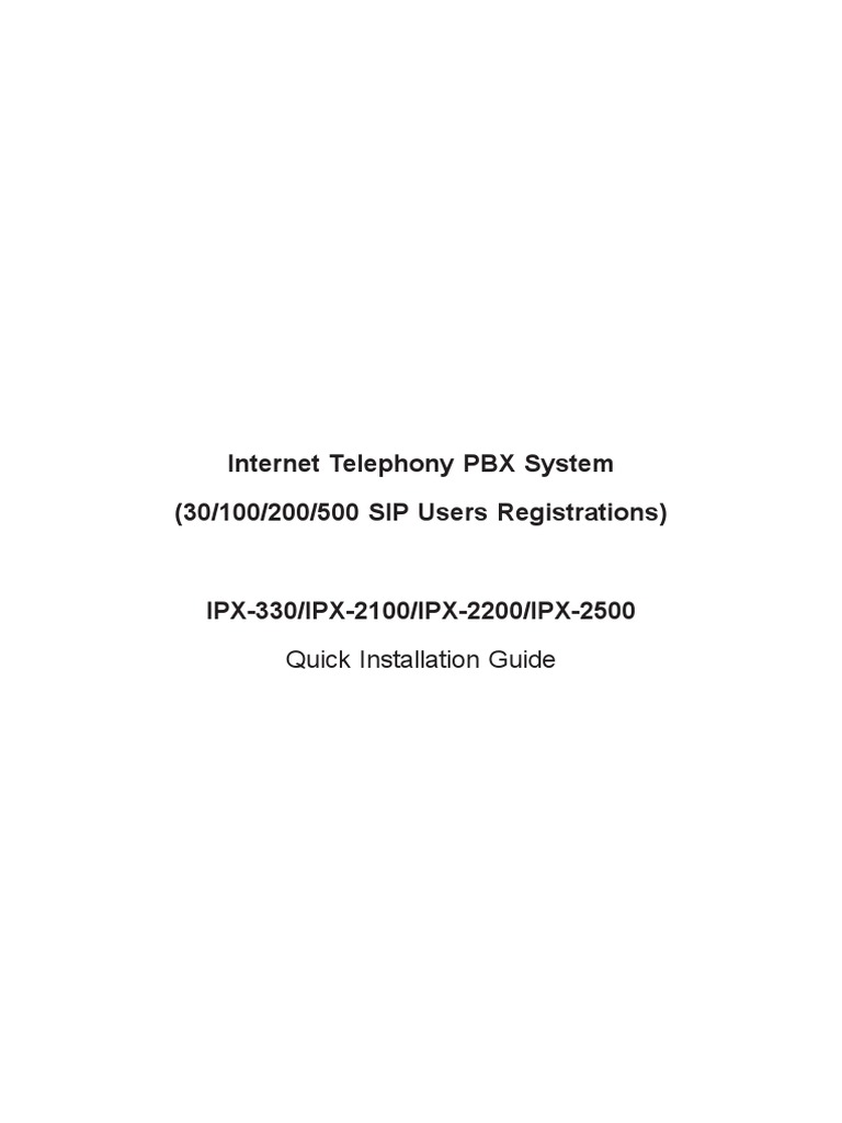 Internet Telephony PBX System (30/100/200/500 SIP Users Registrations ...