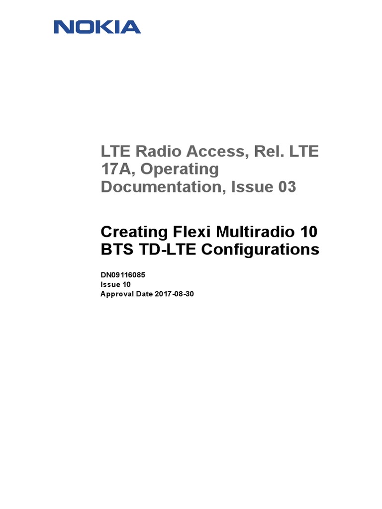 Creating Flexi Multiradio 10 Bts Tdlte Configurations | PDF | Legal ...