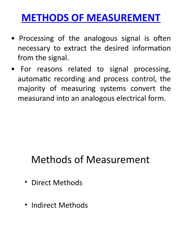 101 Tms Methods of Measurement | PDF | Measurement | Calibration