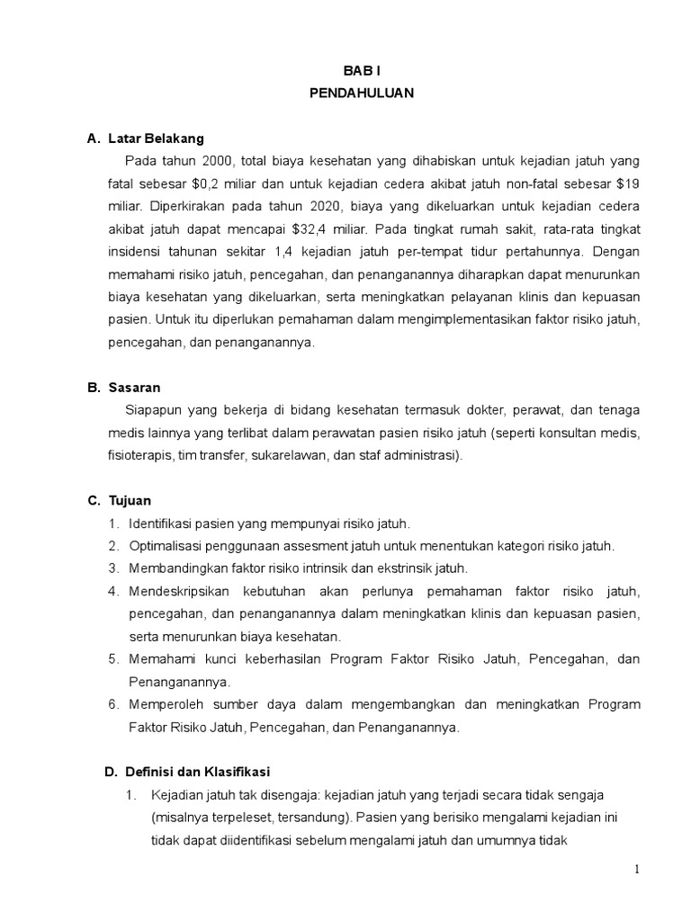 Panduan SKP 6 Risiko Jatuh | PDF