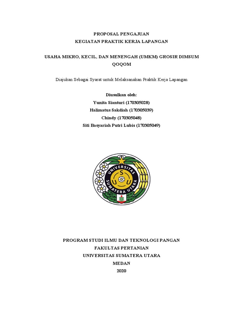 Proposal PKL (Umkm Dimsum Qoqom) | PDF | Bisnis | Kesehatan Holistik