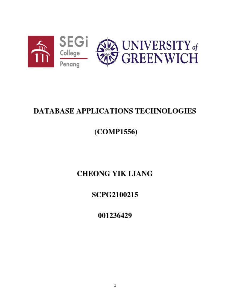 COMP1556 Database Applications Technologies | PDF | Databases | Homo