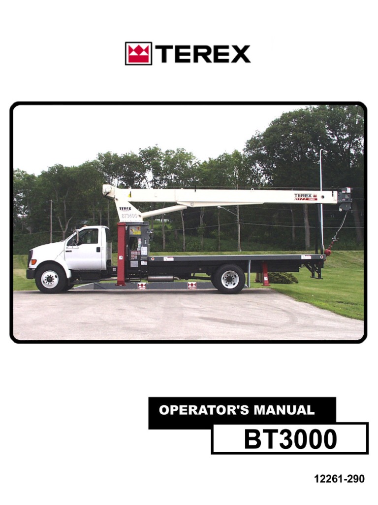 SERIES-BT3000 - Operacion y Mantenimiento | PDF | Crane (Machine) | Safety