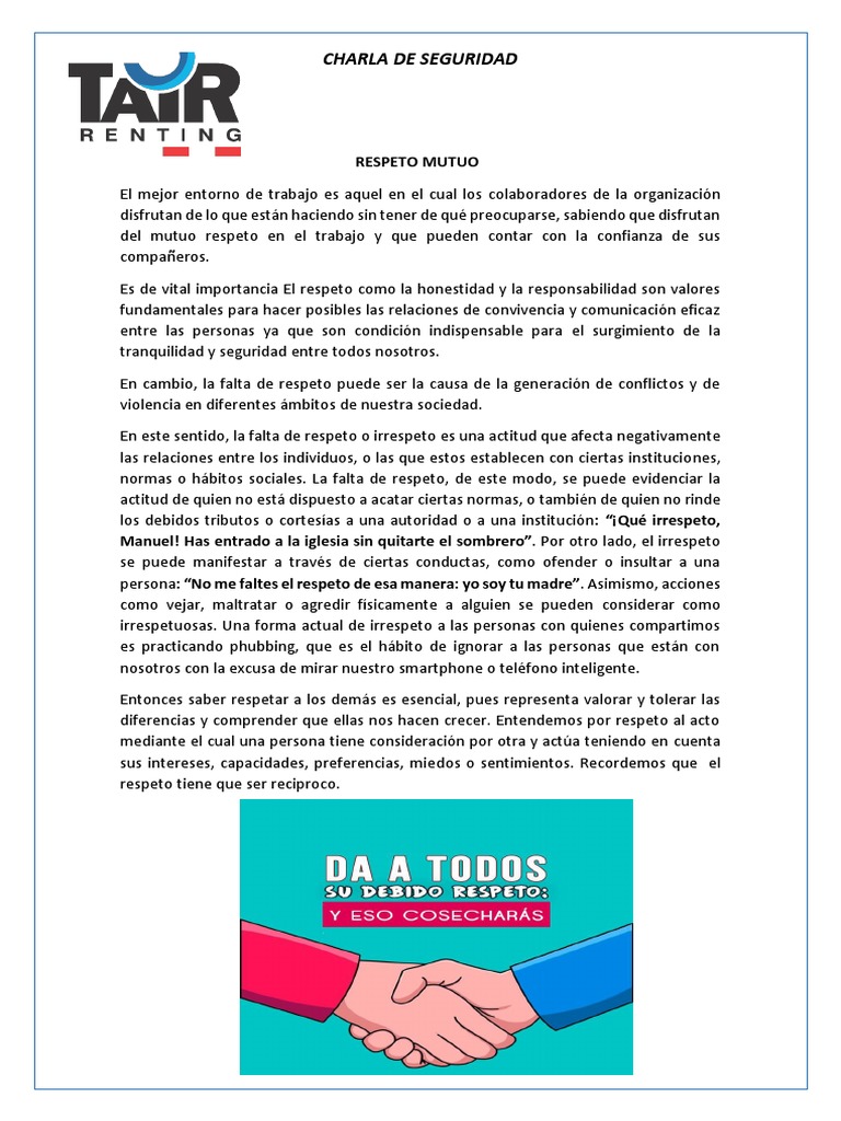 El Respeto Mutuo | PDF