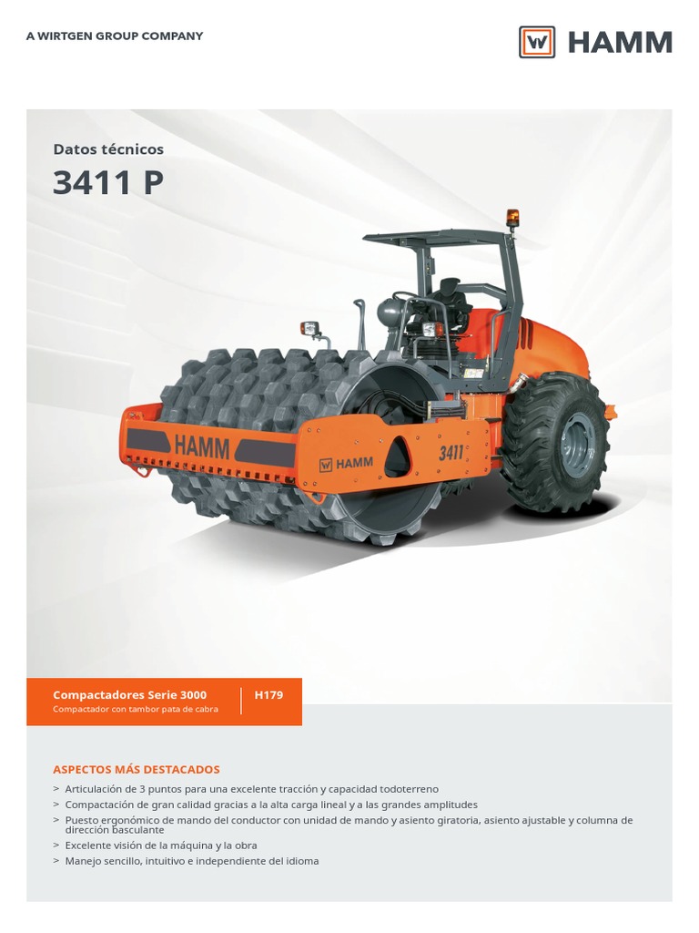 Compactador HAMM 3411 | PDF | Vehículos | Vehículo de motor