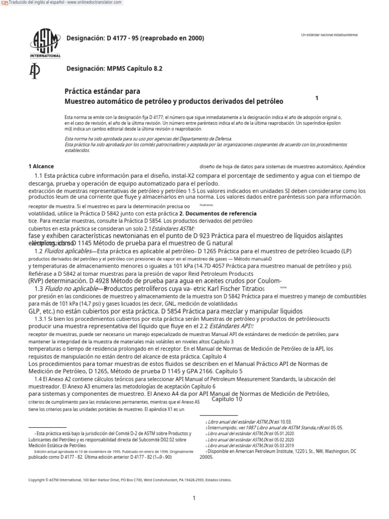 ASTM D 4177.en - Es | PDF | Agua | Líquidos