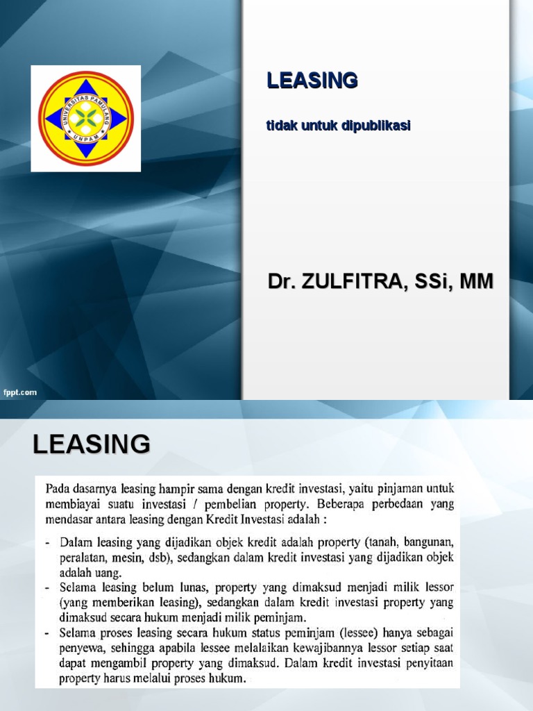 Macam-Macam Leasing dan Akuntansi | PDF | Business | Law