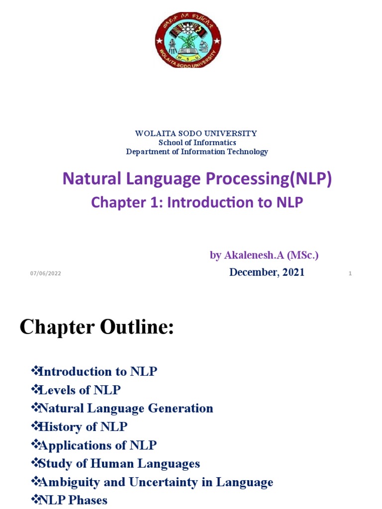 Natural Language Processing (NLP) : Chapter 1: Introduction To NLP | Download Free PDF | Parsing ...