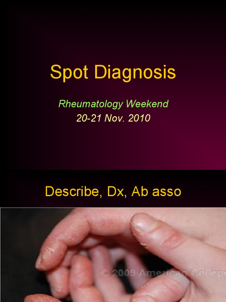 Spot Diagnosis | PDF | Systemic Lupus Erythematosus | Medical Specialties