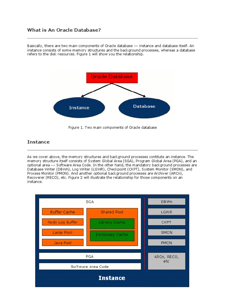 What Is An Oracle Database Pdf Oracle Database Databases