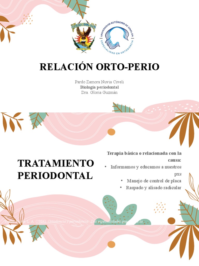 Relación Orto Perio | PDF | Ortodoncia | Periodoncia