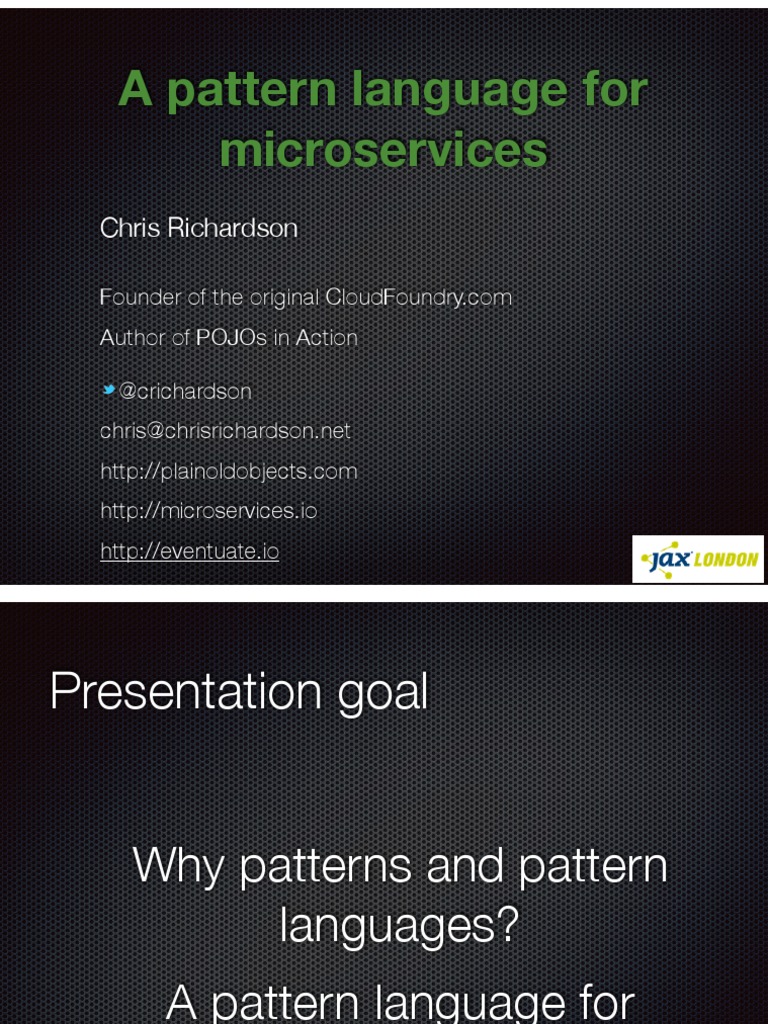 A Pattern Language For Microservices Chris Richardson | PDF ...