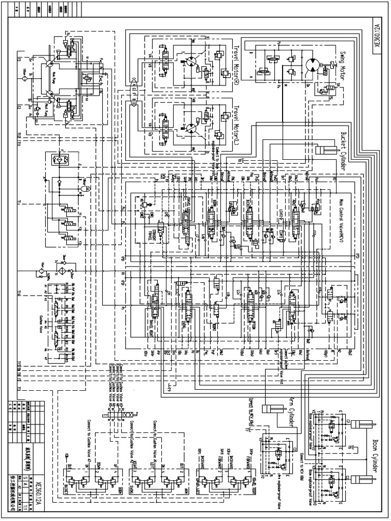 XE360U Hydraulic Schematic | PDF