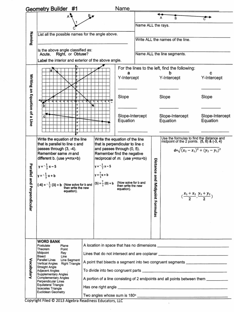 Geometry Builders Pages 1-6 | PDF