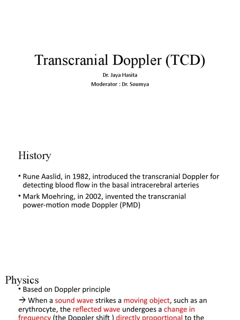 Transcranial Doppler (TCD) | PDF | Stroke | Blood Pressure