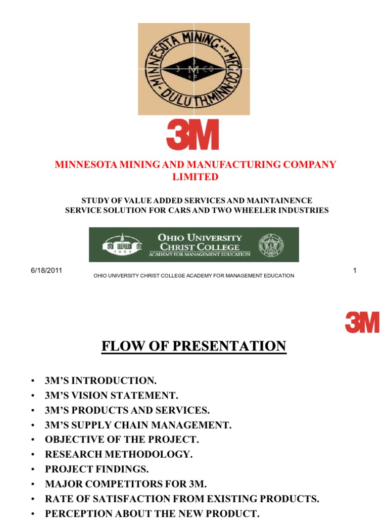 3M Internship Presentation | PDF | Supply Chain | Marketing