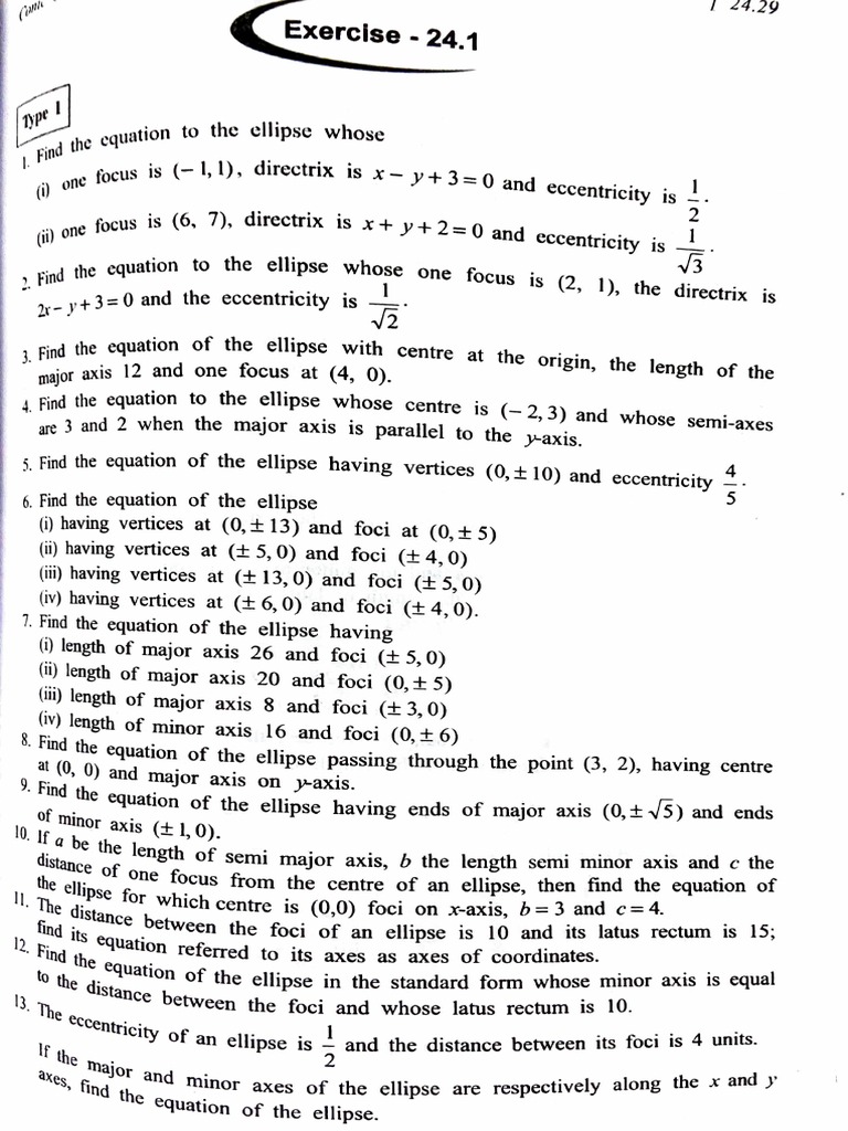 Ellipse Equations and Properties | PDF | Ellipse | Elementary Geometry