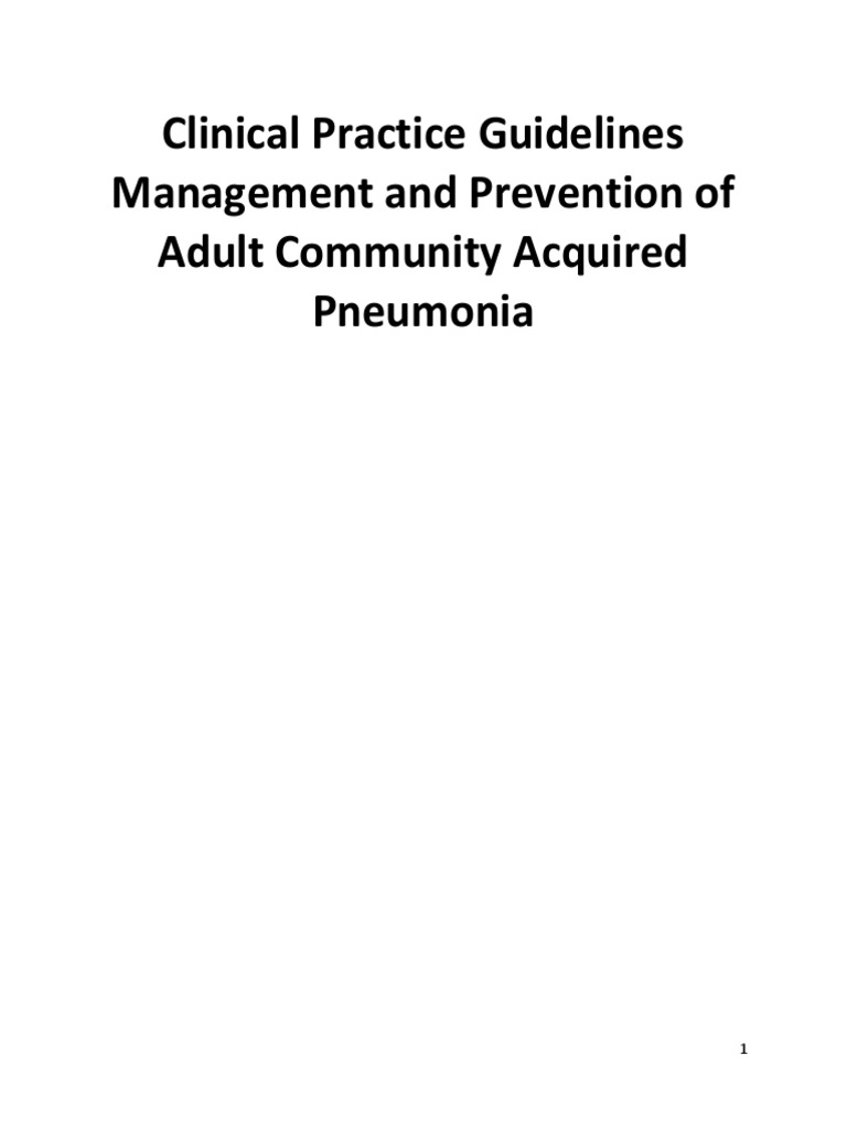 Cap CPG 2020 | PDF | Pneumonia | Methicillin Resistant Staphylococcus ...