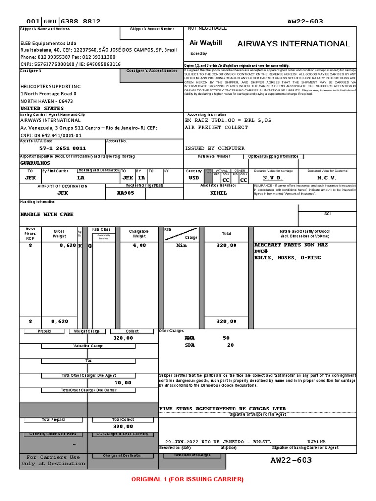 HAWB_AW22-603 | PDF | Trade | Economies
