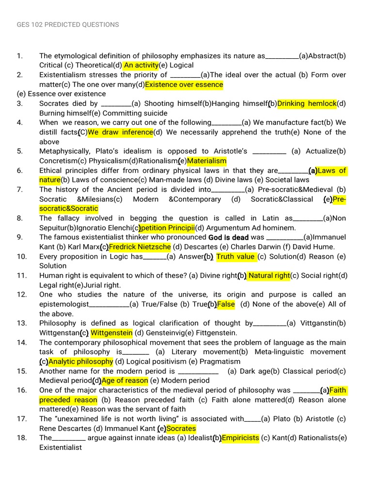 Philosophical Analysis of Key Concepts and Ideas | PDF