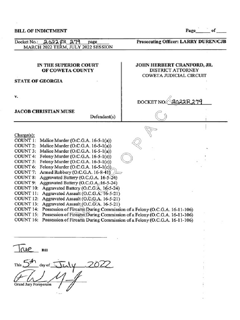 Jacob Muse Indictment | PDF