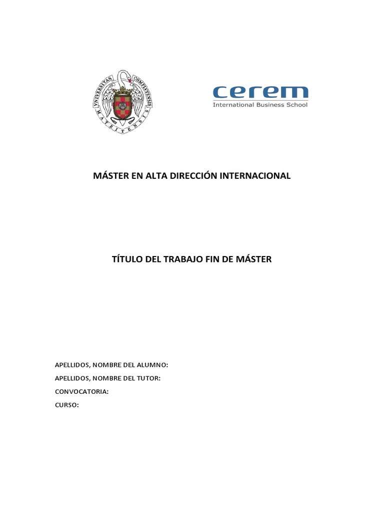 TFM Portada Ucm | PDF