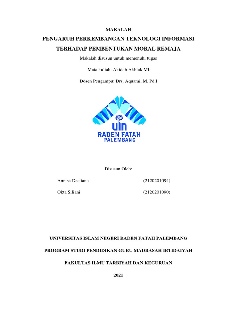 Pengaruh Perkembangan Teknologi Informasi Terhadap Pembentukan Moral Remaja | PDF