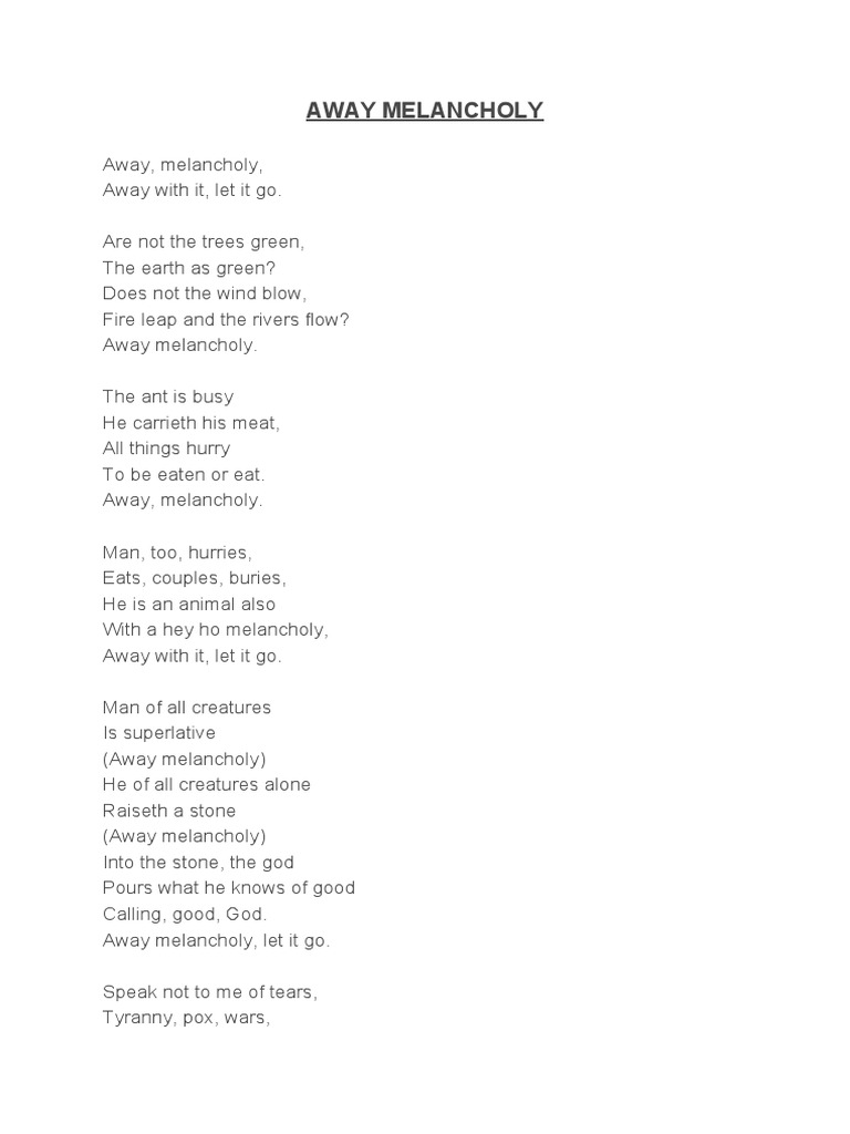 Away Melancholy | PDF